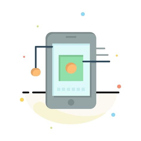 Mobile Cell Hardware Network Abstract Flat Color Icon Template 14872586