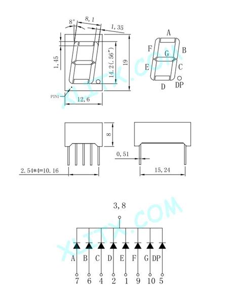 5161as 0 56 Inch Single Digit Red Cc Led 7 Segment Display Lanpade