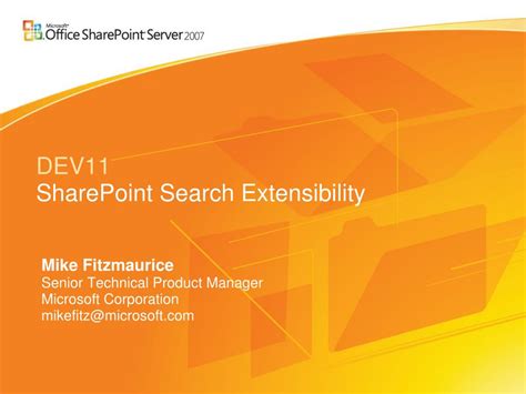 Ppt Dev11 Sharepoint Search Extensibility Powerpoint Presentation