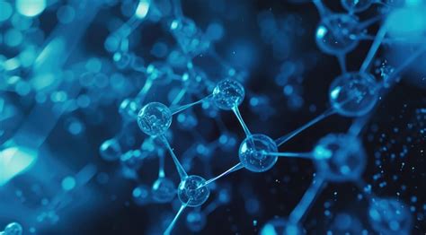 Abstract Blue Network Structure Science Background Premium Ai Generated Image