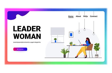 직장 현대 사무실 인테리어에 앉아 컴퓨터 비즈니스 여성에 일하는 사업가 가공의 인물에 대한 스톡 벡터 아트 및 기타 이미지 가공의 인물 개념 경영자 Istock