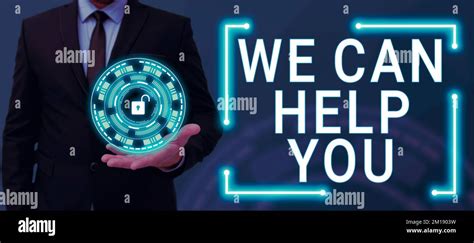 Text Caption Presenting We Can Help You Business Idea Support