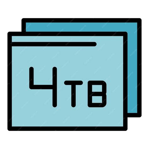 Premium Vector Four Gigabyte Icon Outline Vector Memory Data Camera Mobile Color Flat