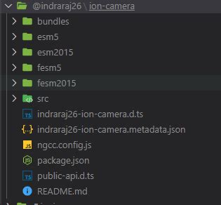 Build Library WARNING No Name Was Provided For External Module Ionic Native Camera Ngx In