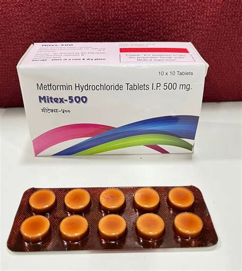 Metformin Hcl 500 Mg Tablets Packaging Size 10 10 At Rs 180 Box In Ahmedabad