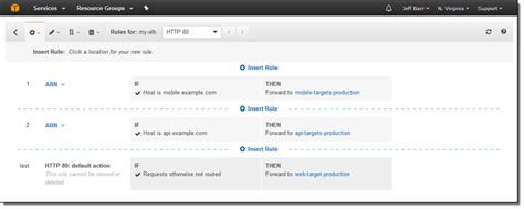 new host based routing support for aws application load balancers