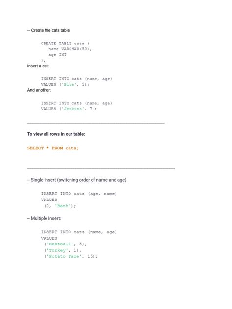 L2 Mysql Inserting Retrieving Data Not Null And Default Pdf
