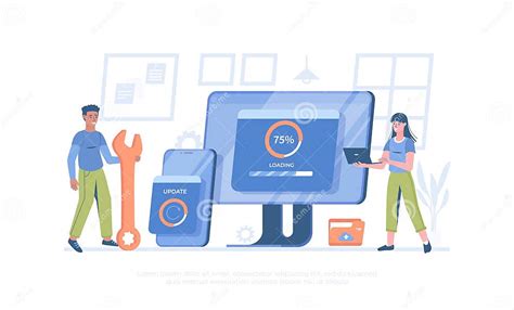 System Update Programmers Upgrading Operation System Software
