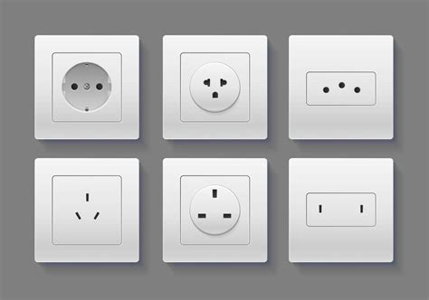 Realistic Detailed 3d Socket Set Vector 17600780 Vector Art At Vecteezy