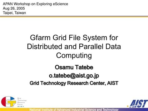 Ppt Gfarm Grid File System For Distributed And Parallel Data Computing Powerpoint Presentation