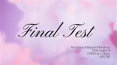 Final Test Youtube