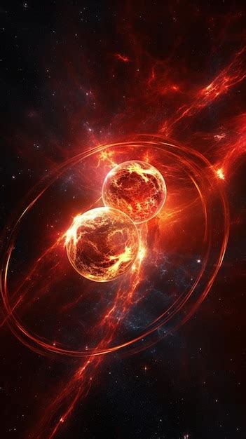 Premium Ai Image A Poster For The Universe Shows Two Planets In A Nebula