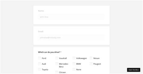 Surveyjs Angular Codesandbox
