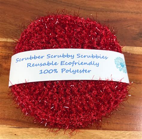 Single Layer Cleaning Scrubbies Exfoliating Facial Scrubber Scrubby Handmade Eco Friendly