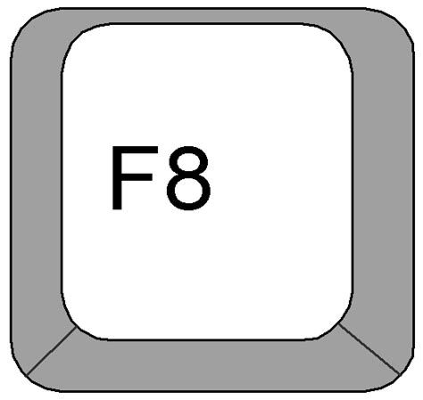Clipart Computer Keyboard Keys F8 Key