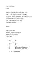CS137 Assignment 2 2 Pdf Ebora Jan Russell O CS137 Determine Whether The Following Argument