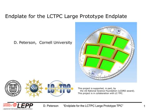 Endplate For The Lctpc Large Prototype Endplate