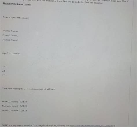 solved consider two files by the names of input1 txt and