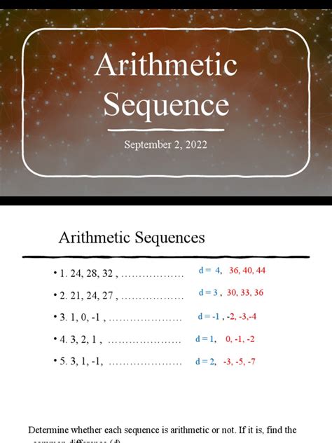 Arithmetic Sequence Pdf Mathematics Mathematical Analysis