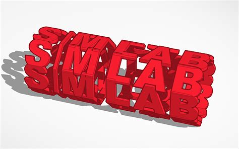 3d Design Spinning Sim Lab Text Tinkercad