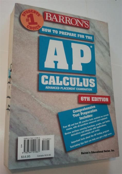 Barrons How To Prepare For The Ap Calculus Exam 6th Edition Sc Practice Exams Bidrevolution