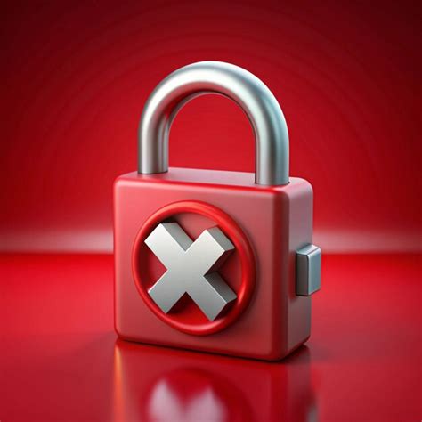 3d Padlock And Cross Mark Cyber Security To Protect Personal Data Padlock Icon Information