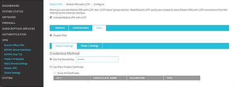 Firebox Mobile VPN With L TP Integration With AuthPoint