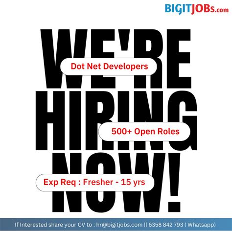 Big It Jobs On Linkedin Dotnetdeveloper Dotnetframework Dotnetjobs Dotnetfullstackdeveloper