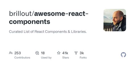 Awesome React Components Readme Md At Master Brillout Awesome React Components Github
