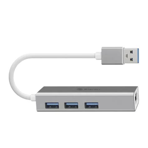 USB 3 0 HUB MULTI FUNCTION LAN ADAPTER PLOMO Luxus Importadora