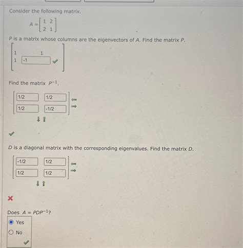 Solved Consider The Following Matrix A P Is A Matrix Chegg