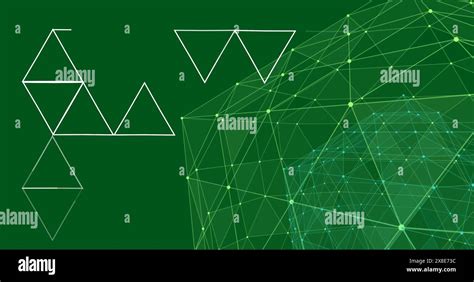 image of illuminated connected dots forming globe and triangular