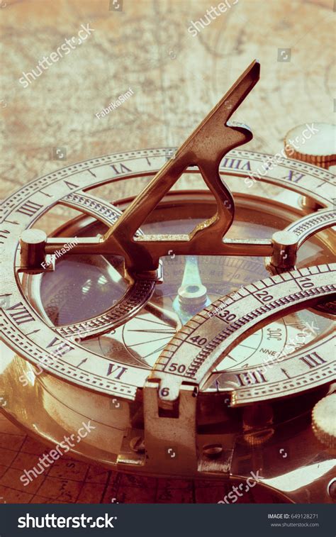 Old Compass Over Ancient Map Stock Photo Shutterstock