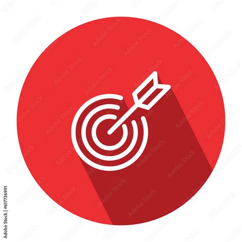 3d Realistic Bullseye Target Icon Arrow Dart Targeting Symbol Archery Target Icon Dart