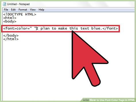 How To Use Font Color Tags In Html With Sample Html Wikihow