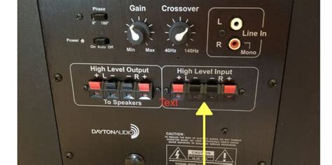 How To Connect A Subwoofer To Speaker Level Outputs