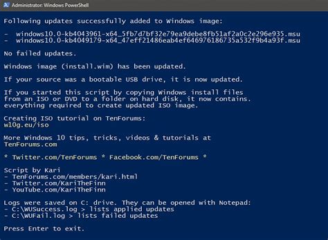 powershell scripting update windows 10 usb install media tutorials