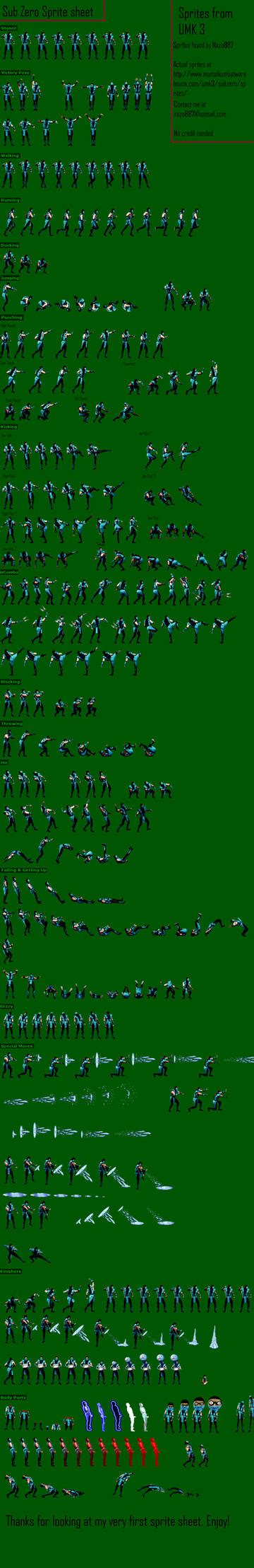 Sub Zero Sprite Sheet By Lecros On Deviantart