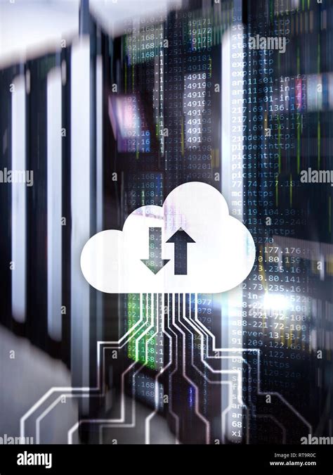 Cloud Server And Computing Data Storage And Processing Internet And Technology Concept Stock