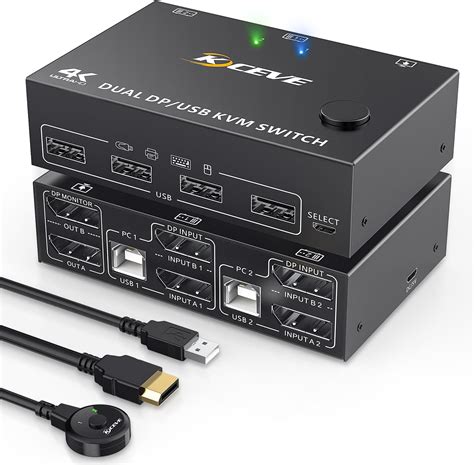 8k Displayport Kvm Switch 2 Monitors 3 Computers 8k 60hz 4k 144hz Camgeet Dual Monitor Kvm