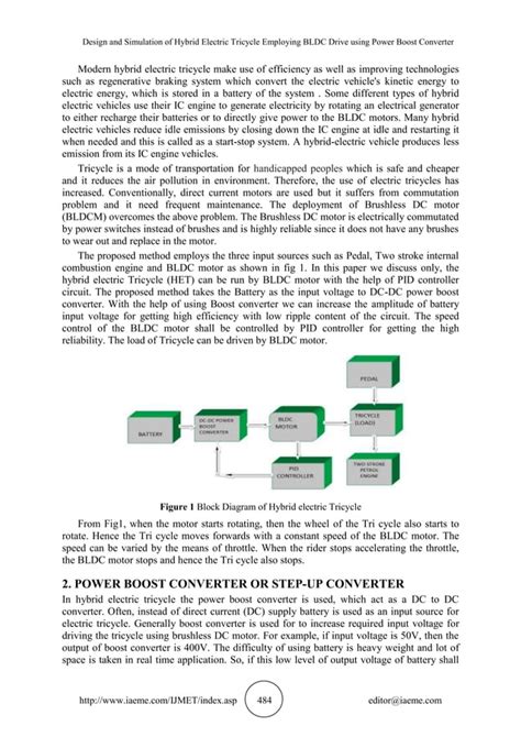 Design And Simulation Of Hybrid Electric Tricycle Employing Bldc Drive Using Power Boost