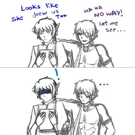 Two Anime Characters With Different Expressions On Their Faces And The Caption Says Looks Like