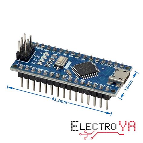 Placa Nano V ATMEGA P CH micro USB Arduino compatible ElectroYA Robótica y electrónica