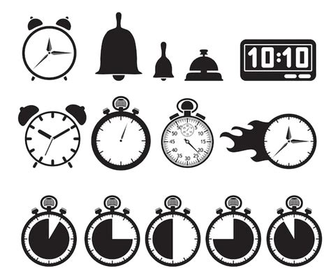 Premium Vector Icon Set Clocks