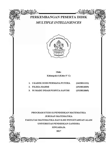 multiple intelligences theory pdf