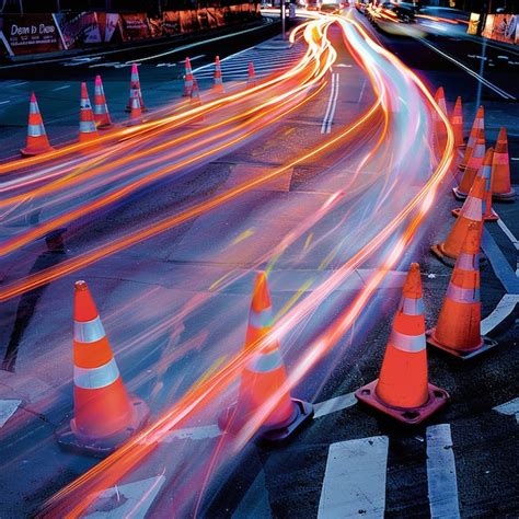 Dynamic Traffic Flow Timelapse Premium Ai Generated Image