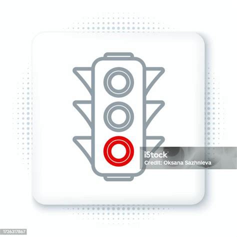 흰색 배경에서 격리된 라인 신호등 아이콘입니다 다채로운 개요 개념 벡터 0명에 대한 스톡 벡터 아트 및 기타 이미지 0명 거리 건널목 Istock