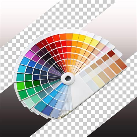 투명한 배경에서 컬러 팔레트 가이드 프리미엄 Ai 생성 Psd