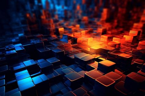Premium Ai Image A Close Up Of A Colorful Abstract Background With A Lot Of Cubes Generative Ai