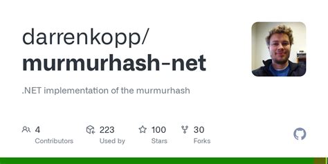 Github Darrenkoppmurmurhash Net Net Implementation Of The Murmurhash